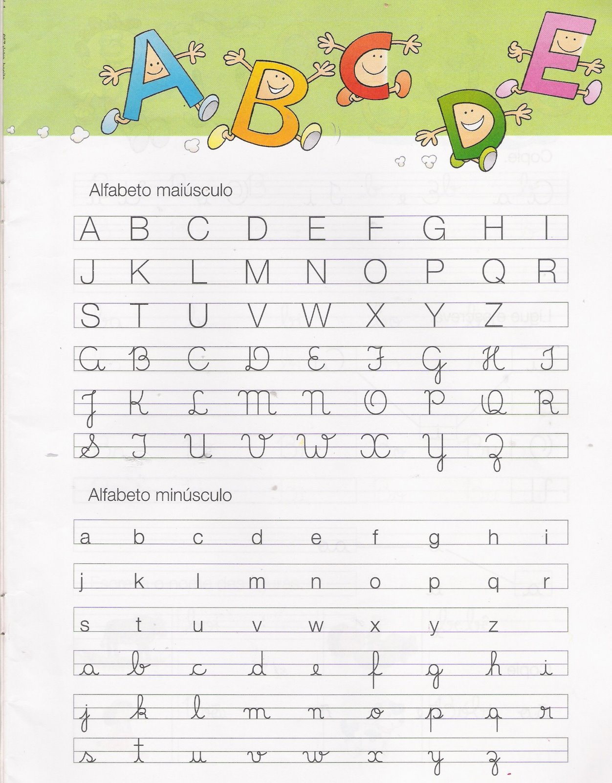 Fichas de caligrafia: Letras B, C, D, - Atividades Educativas