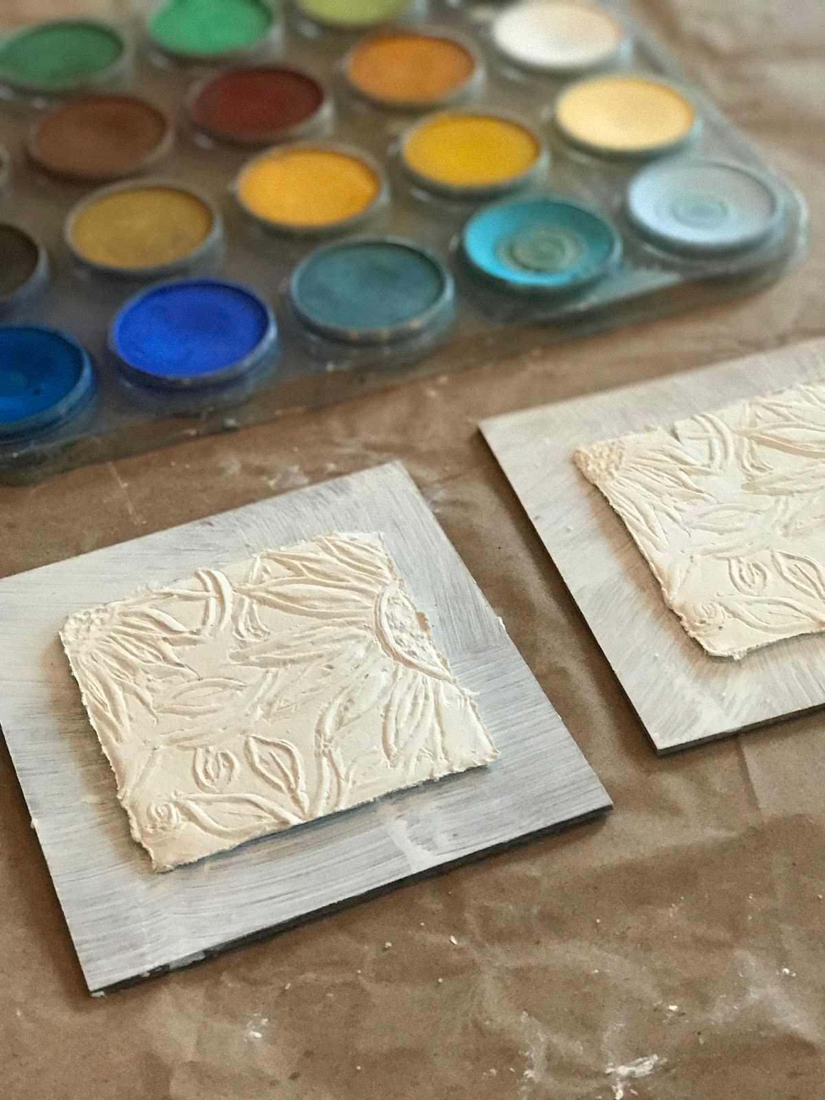 Wax on Wednesdays Awesome Texture with Clay Tile Relief Printing