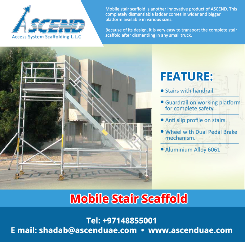 Welcome to Ascend Access System Scaffolding L.L.C: Mobile Stair Scaffold