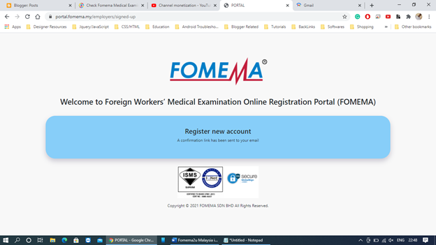 How to Register on Fomema Employer Portal