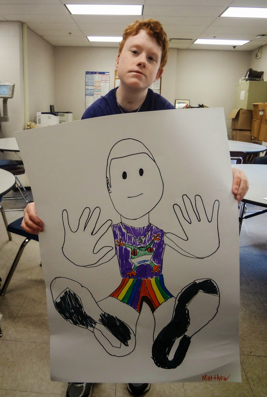 We Care Arts: Students are Falling into Space Self Portrait