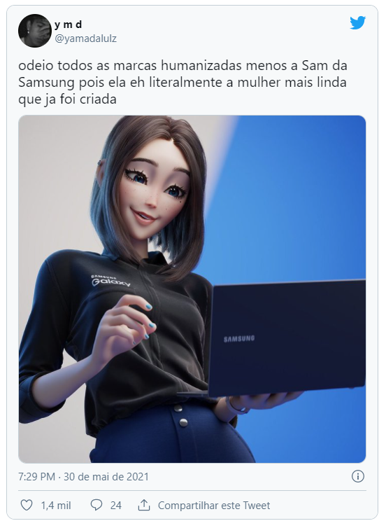 Conheça a Sam, personagem da Samsung que virou 'crush' da internet ...