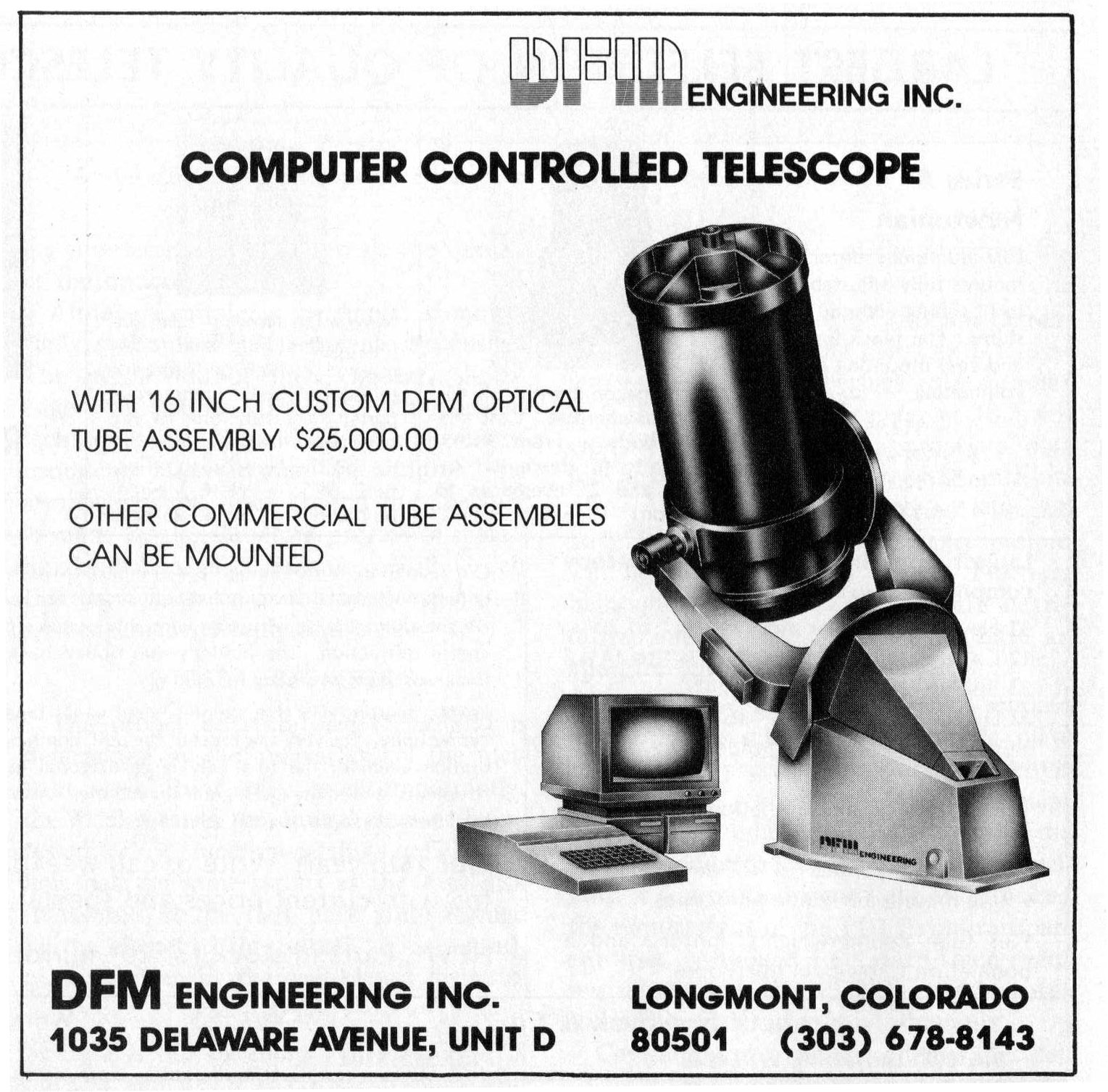 Astronomy Ad of the Day: FEBRUARY, 1985 (Sky & Telescope)