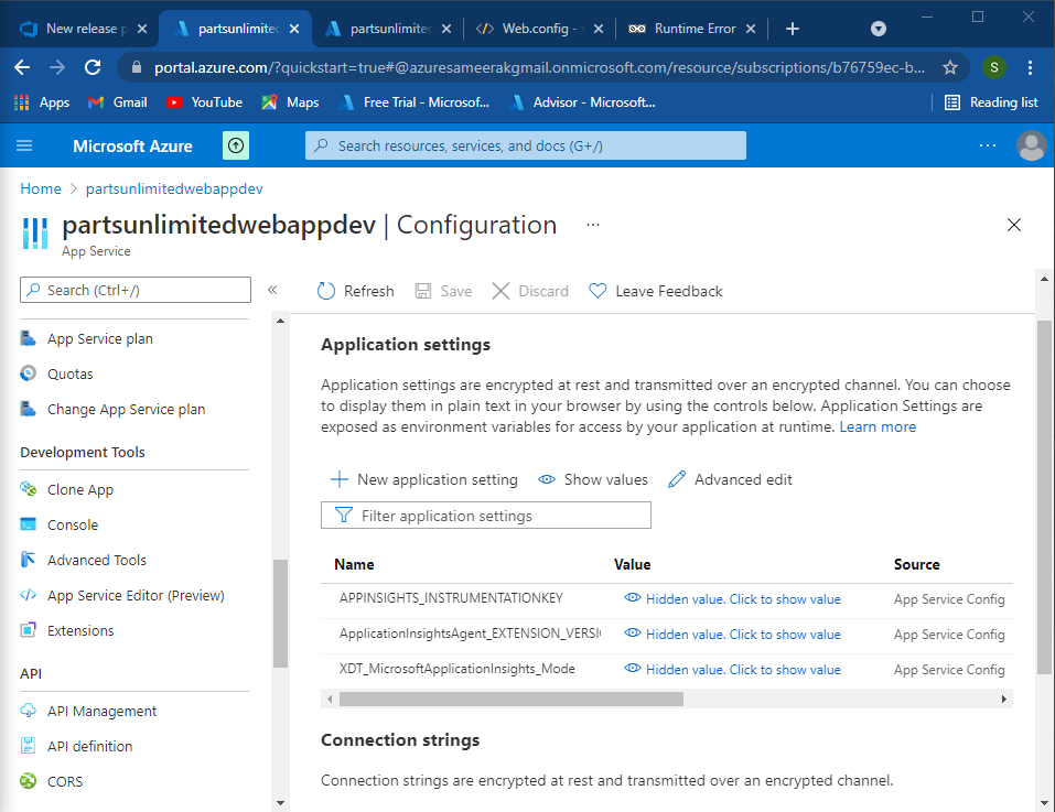 Deploying an Azure web app using Azure DevOps