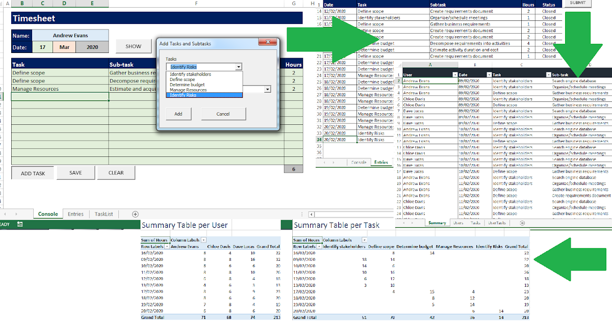 Excel Macro Business: Excel Timesheet Tracker