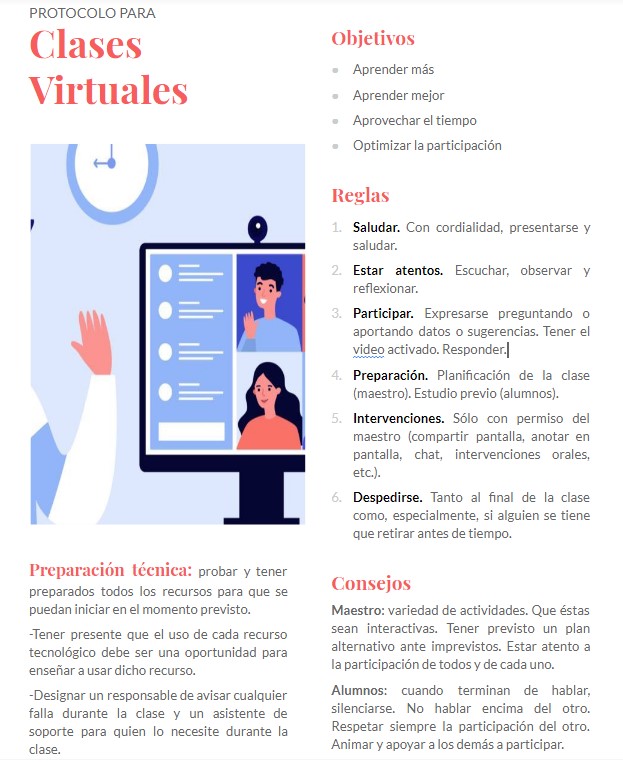 Quinto Sé: 17-9 Protocolo para clases virtuales más efectivas