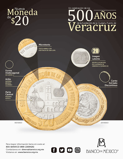NUEVA MONEDA DE VEINTE PESOS