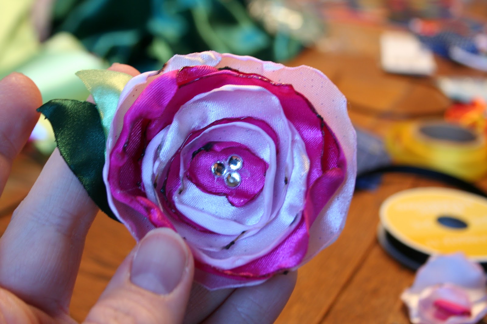 with my spare time: Satin flowers