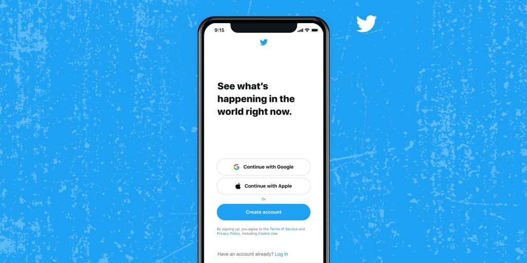 Twitter සඳහා third-party sign-up එකක් ලෙස google සහ Apple හඳුන්වාදෙයි.