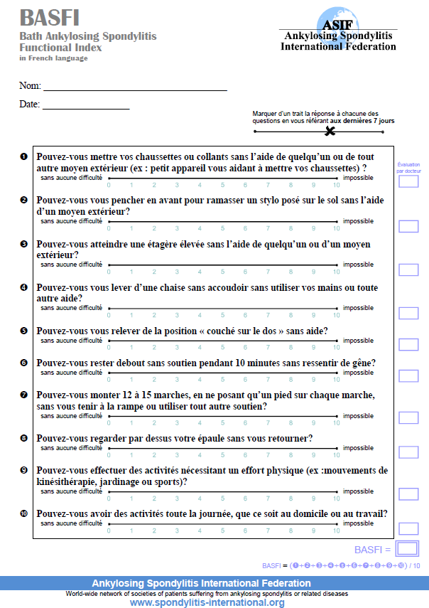 La spondylarthrite ankylosante et l'exercice physique: Test à connaitre ...