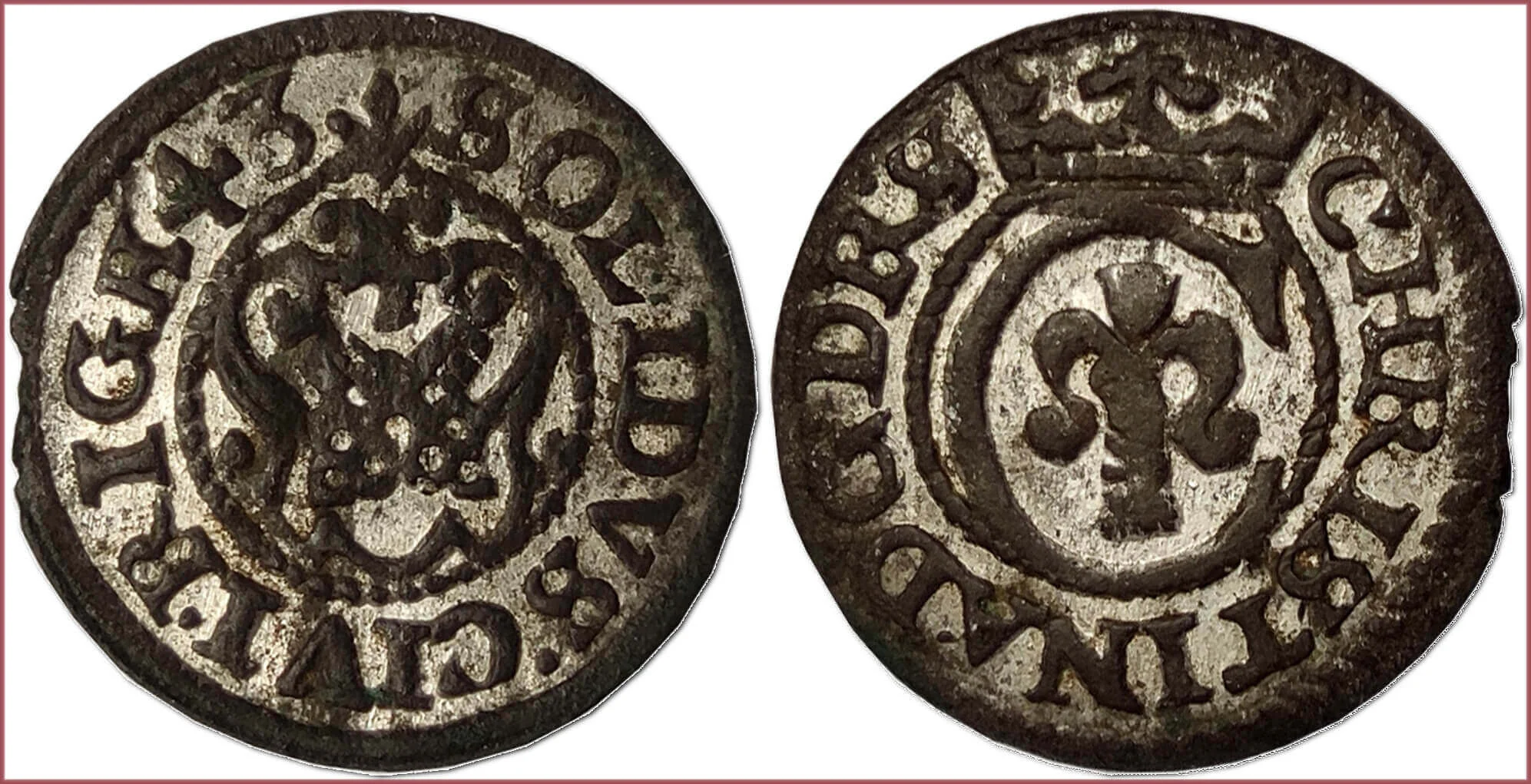 Solid: coin from City of Riga (Swedish Livonia, 1621-1665)