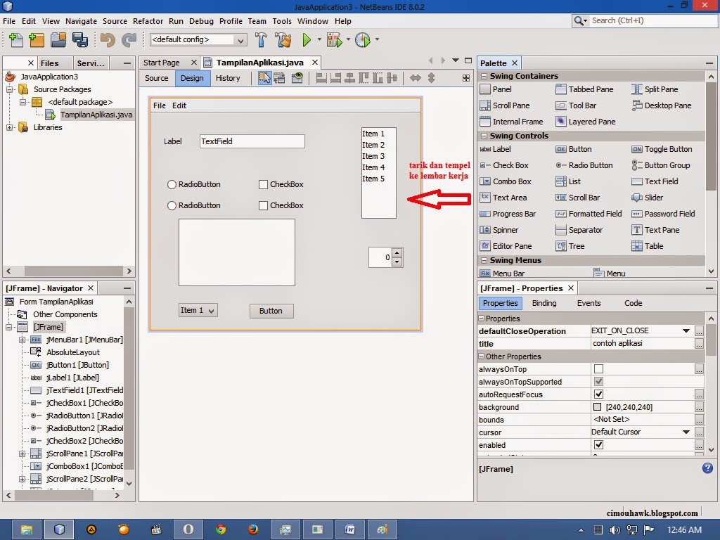 Mendesain aplikasi java menggunakan Netbeans IDE - ALL IN ONE