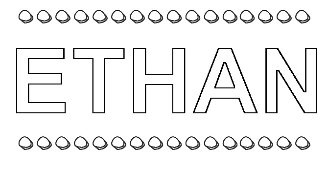 Blog de Biologia: Coloring Page First Name Ethan