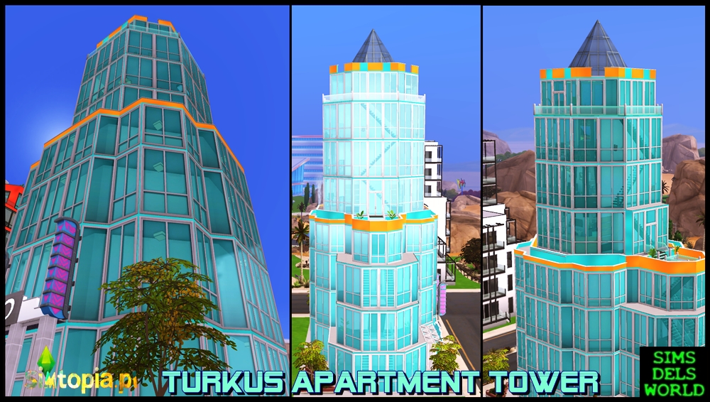 SimsDelsWorld: The Sims 4 : Turkus Apartment Tower