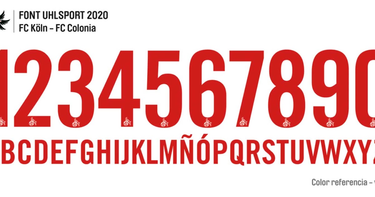 TIPOGRAFIAS Y FONTS: Font 1. FC Köln - F. C. Colonia / Uhlsport 2020
