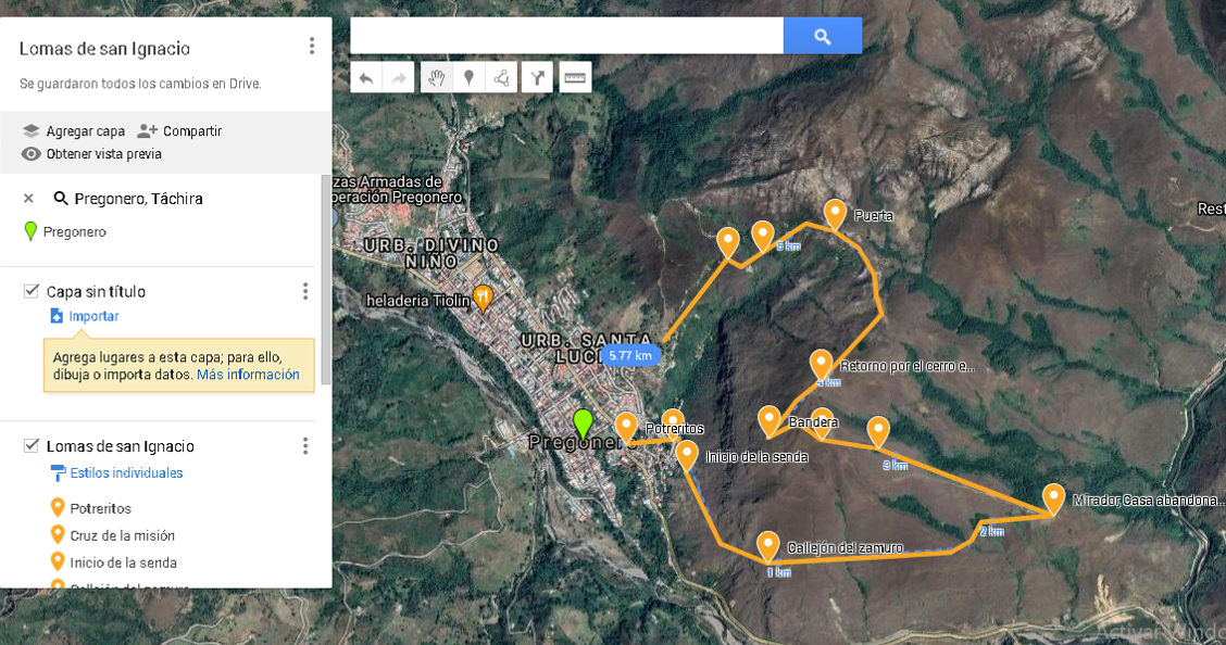 Crear una ruta con google maps