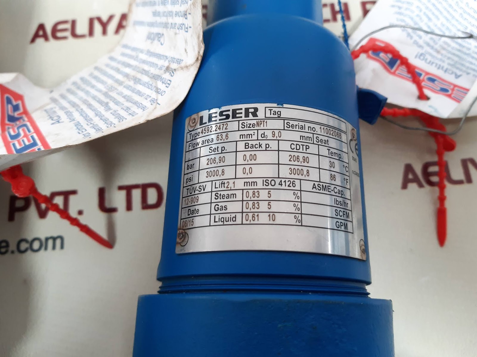 LESER 4592.2472 SAFETY RELEASE VALVE - Aeliya Marine