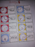 1º, 2º y 3º: 3º "ENCAJAMOS LAS HORAS" Y DOMINÓ CLASE ONLINE