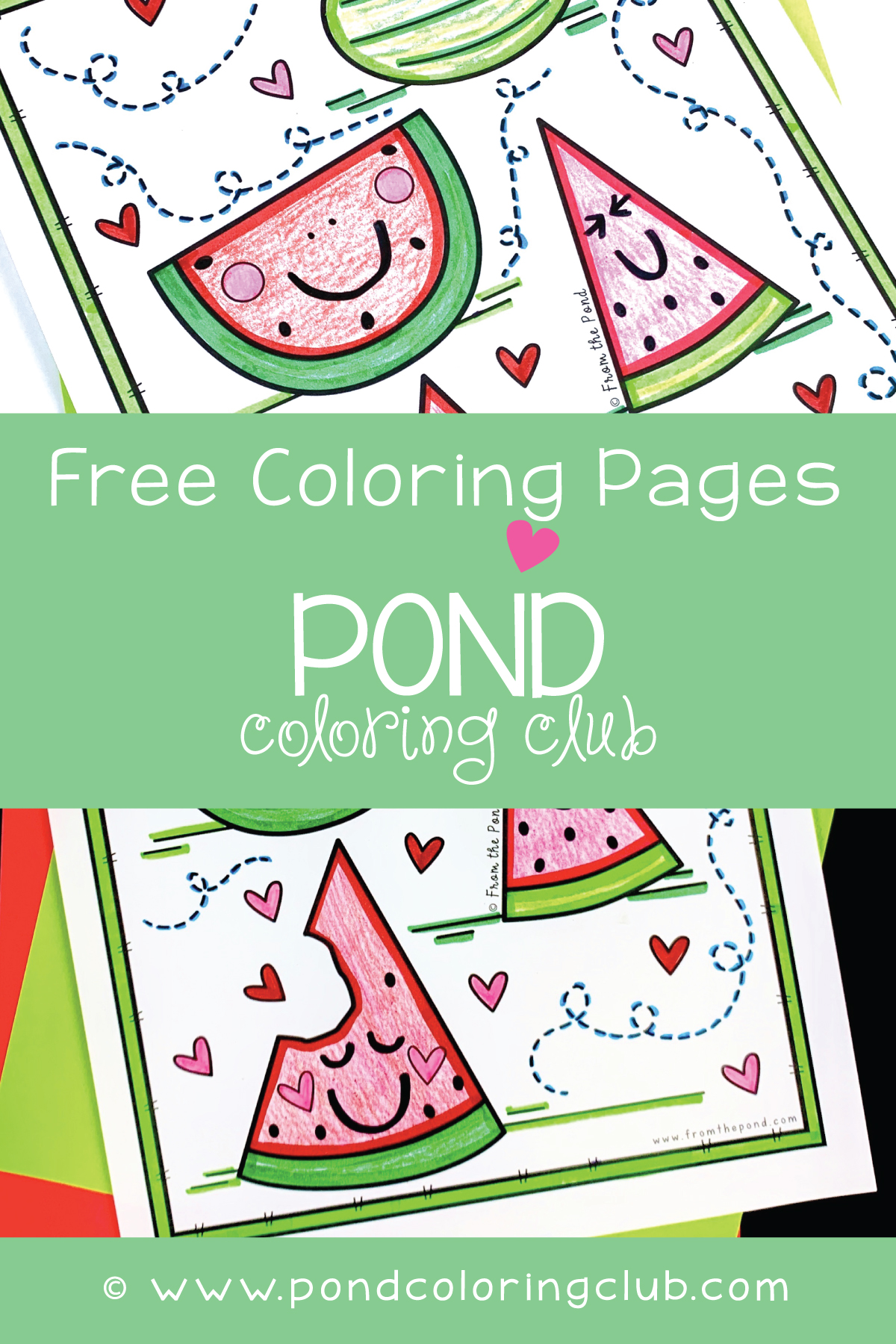 Watermelon Coloring Page | From the Pond