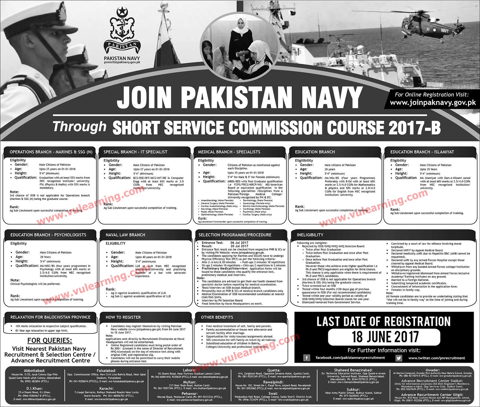 Join Pak Navy 2017 through Short Service Commission Course 2017-B ...