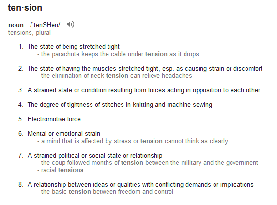 Writability: Tension: A Valuable Tool