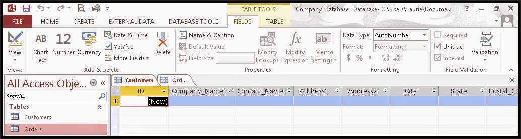 Adding and Removing Tables in Access