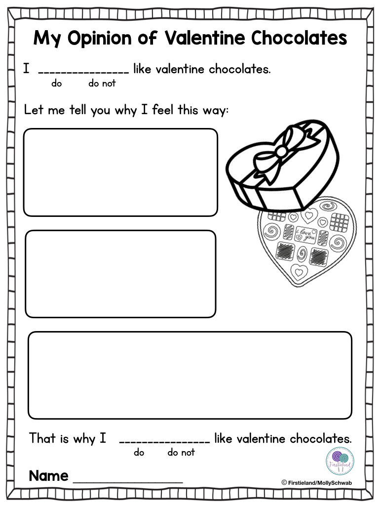 Valentine Writing Prompts - Firstieland