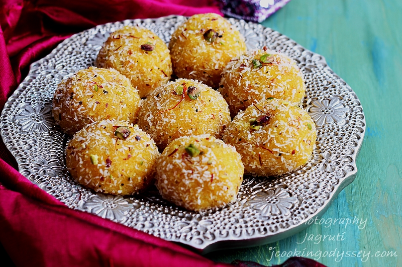 KESAR, PISTA COCONUT LADOO | J Cooking Odyssey