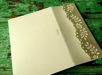 Next, fold up the decorative edge, as shown. Ink the edges, if desired ...