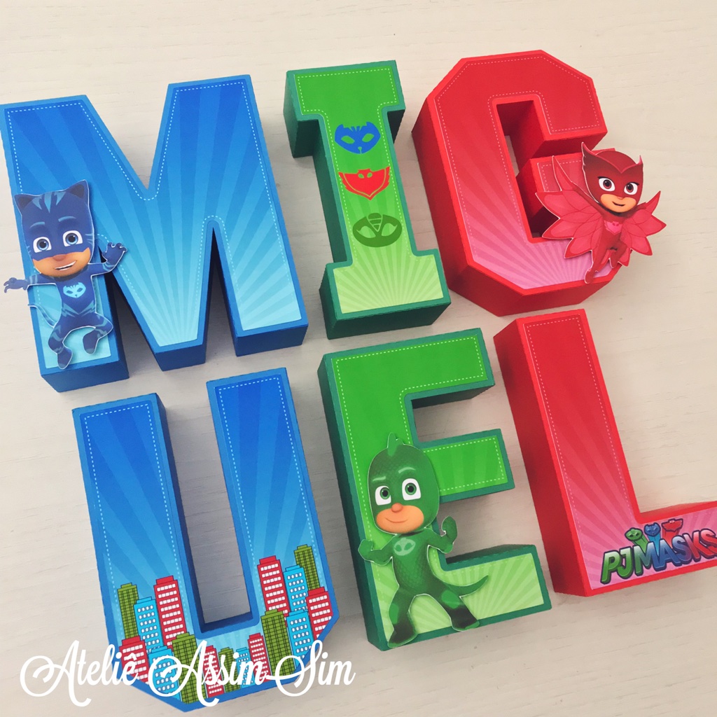 Ateliê AssimSim - Festas Personalizadas: PJ Masks para o Miguel
