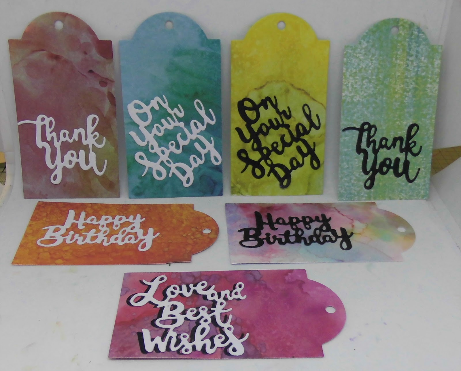 Sarah's Craft Shed: Tags for All Occasions using Scraps