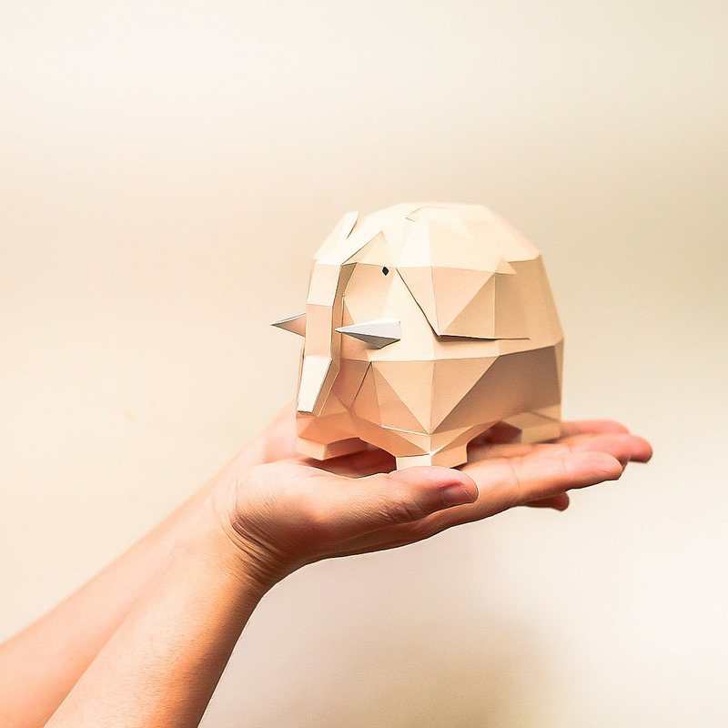 Fat Elephant Papercraft Model | Paperized Crafts
