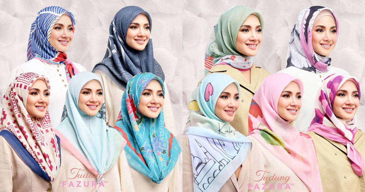 10 Koleksi Rekaan Tudung Fazura Merdeka Edition Yang Dapat Sambutan Hebat