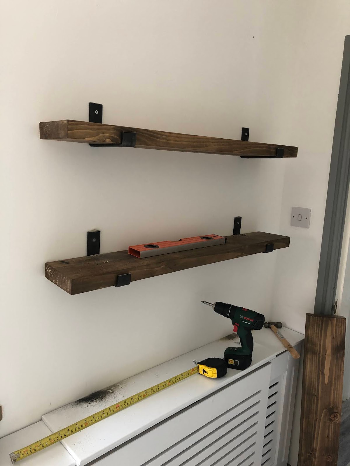 She's A Gentry: DIY Rustic Scaffold Shelves