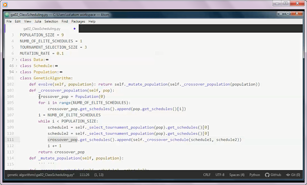 Prototype Project: Class Scheduling w/ Genetic Algorithms and Python
