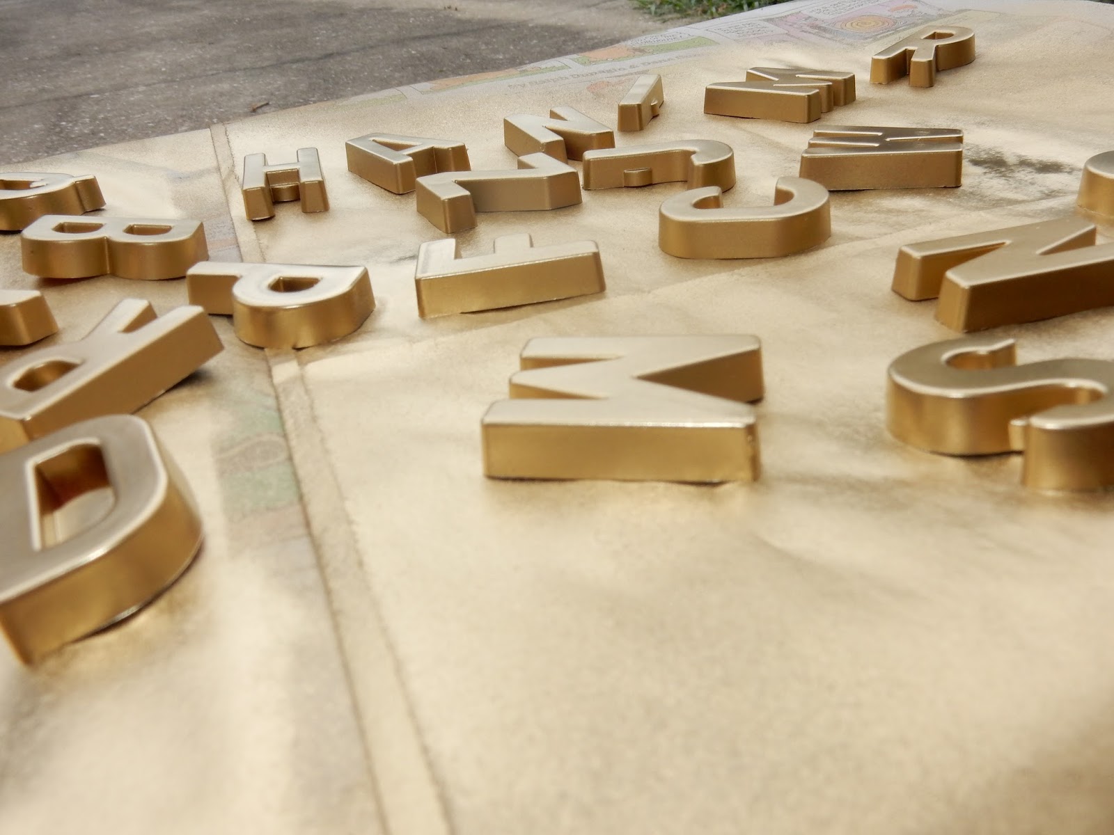 Kelsey's Craft Corner: Gold Magnetic Alphabet