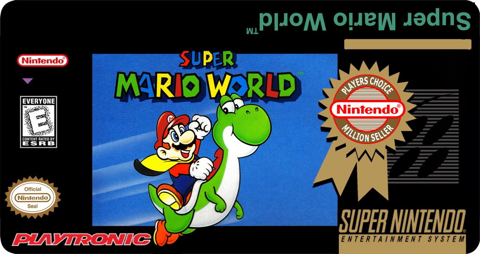 Super Nintendo Labels: Mario World Million Seller (Playtronic/EUA)
