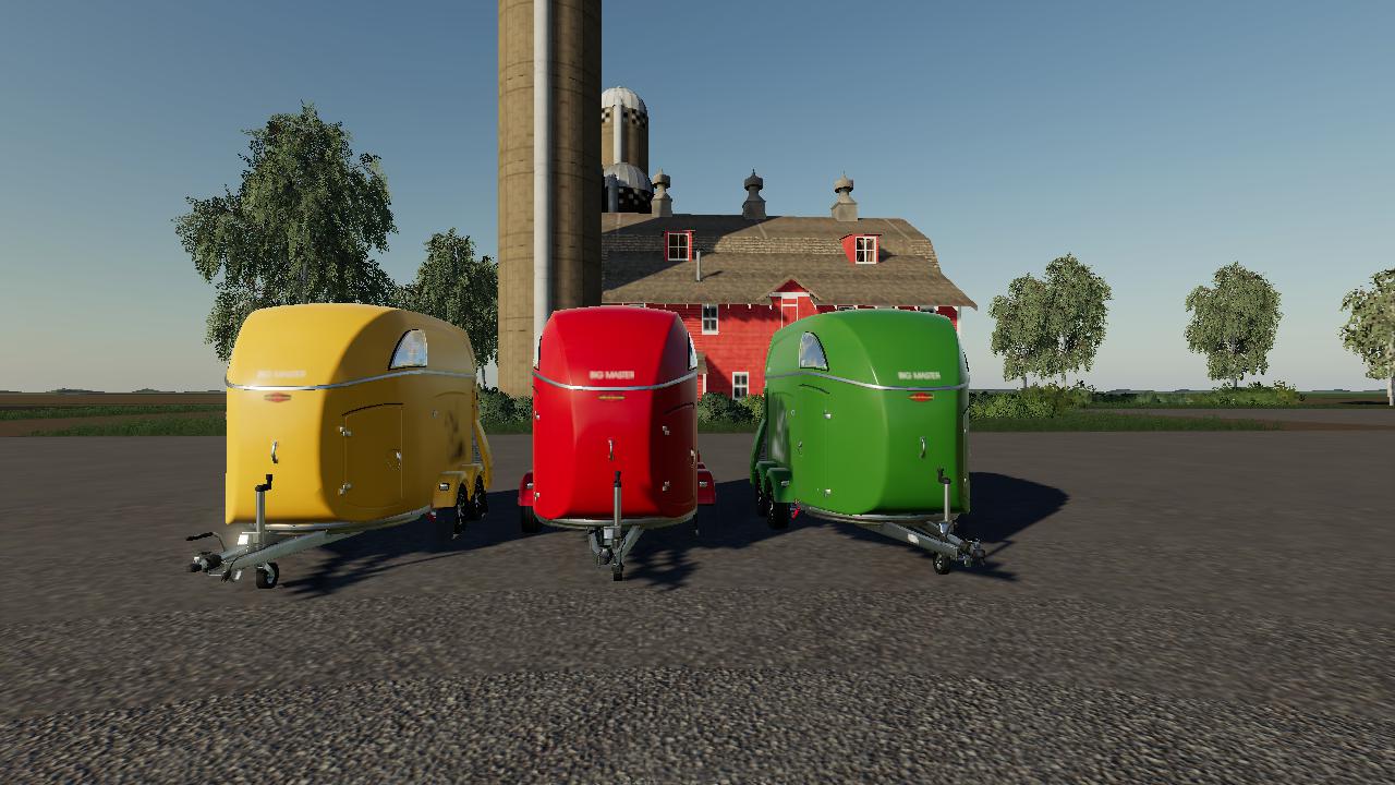 FS19 BIG MASTER WESTERN HORSE TRAILER V1.0 - FS 19 & 22 USA Mods Collection