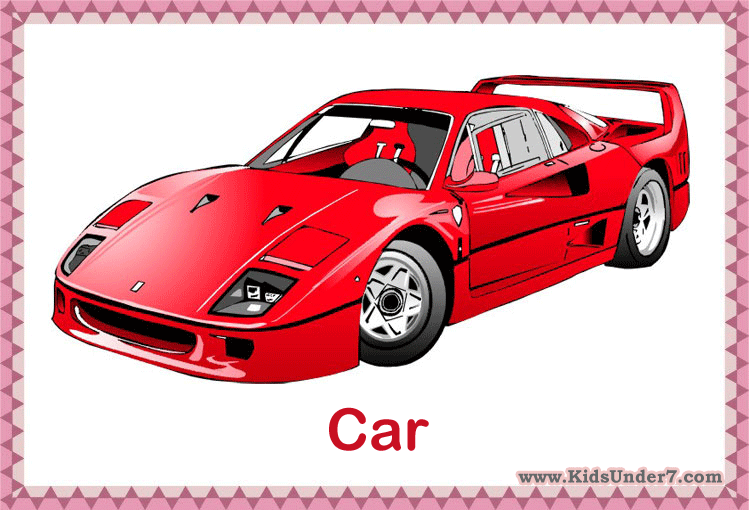 Kids Under 7: Transportation Flashcards