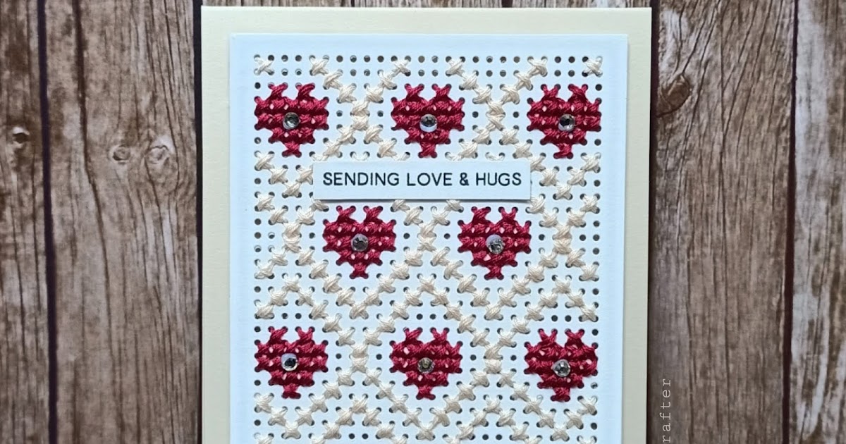 Heartfelt Wishes | Cross Stitch Rectangle Background | Pretty Pink Crafter
