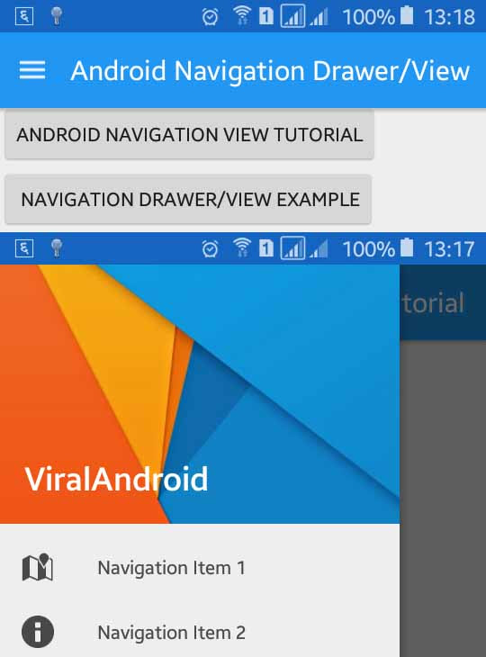 Xamarin Android Create Left Navigation Drawer Layout