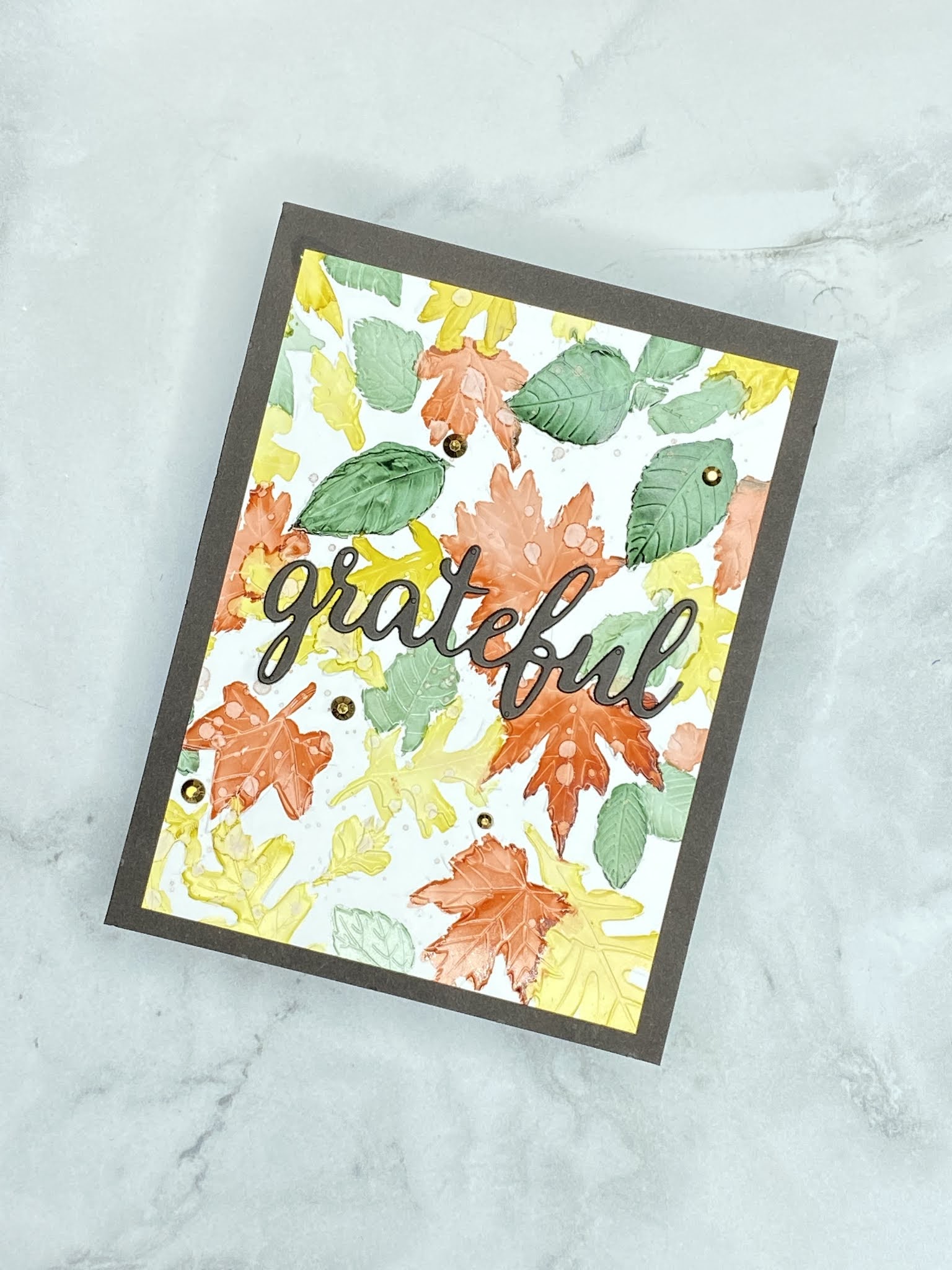 Grateful Fall Foliage Card for Simon Says Stamp's Holly Jolly Release ...