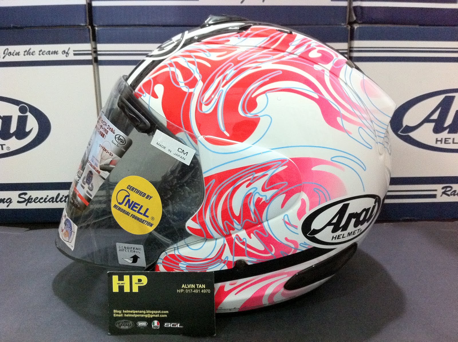 helmetpenang: Arai Sz-Ram III Riptide Pink