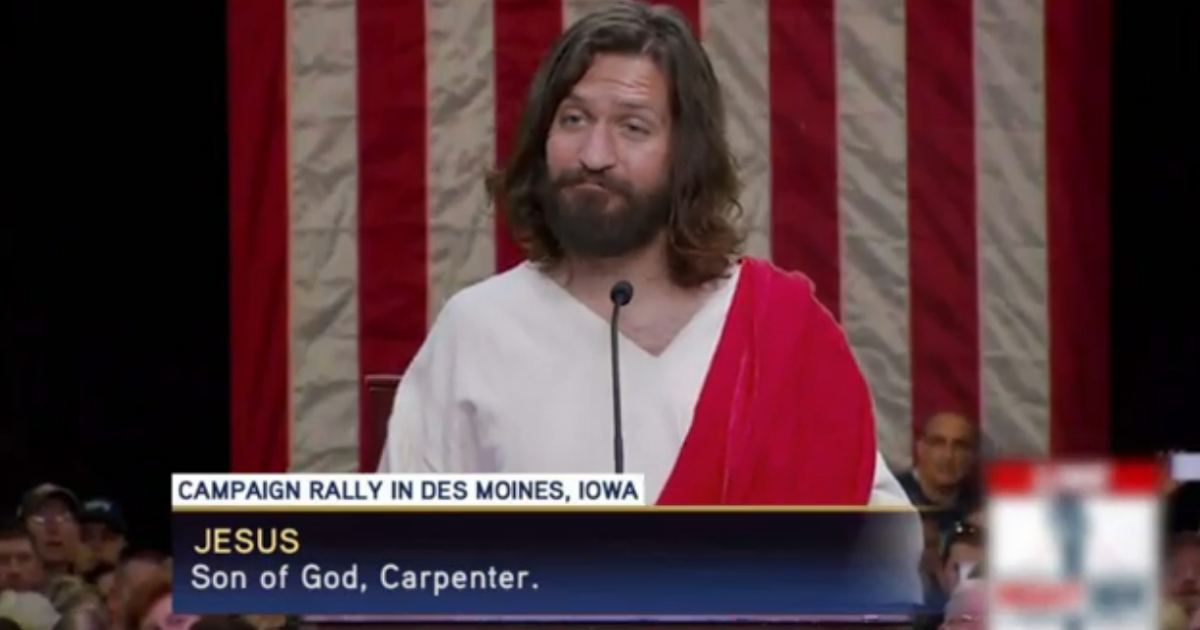 Christian Traditions, 2016: "Jesus" Reads Quotes from Republican Candidates