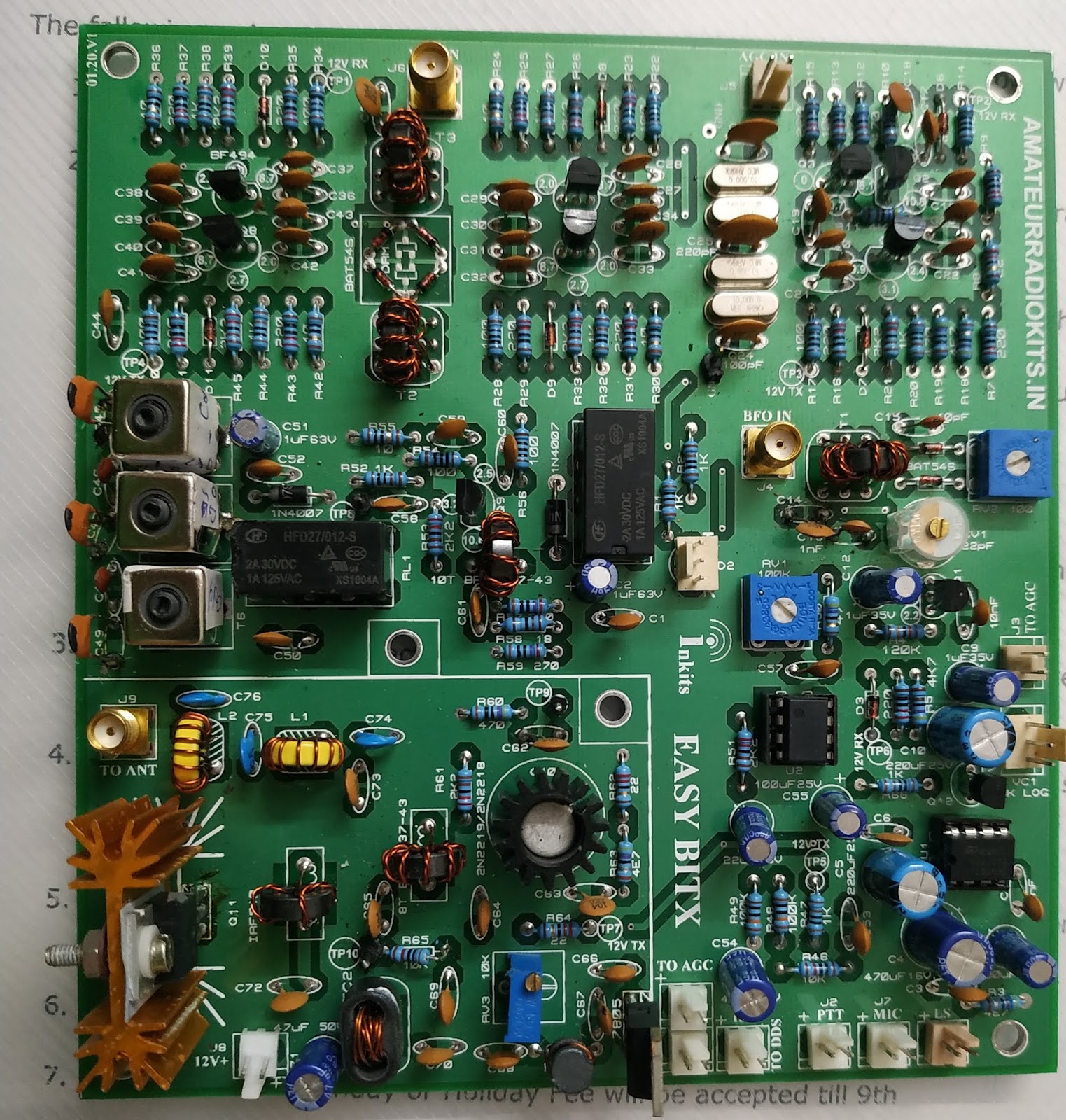 BITX SSB QRP TCVR FOR HAM RADIO