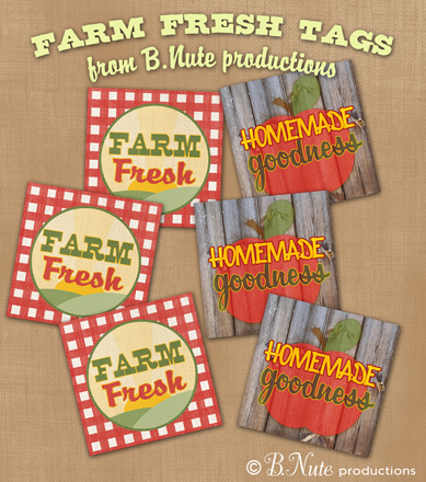bnute productions: Free Printable Farm Fresh Tags or Stickers