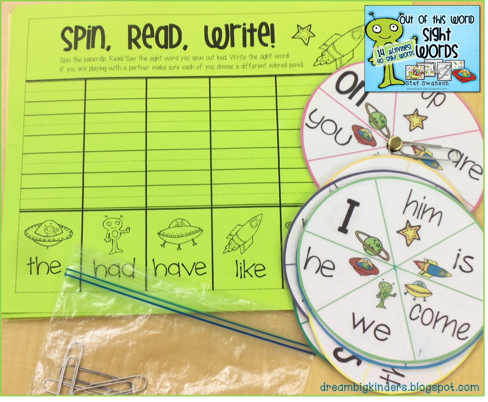 Dream Big Kinders: Kindergarten Sight Word Activities and a FREEBIE!