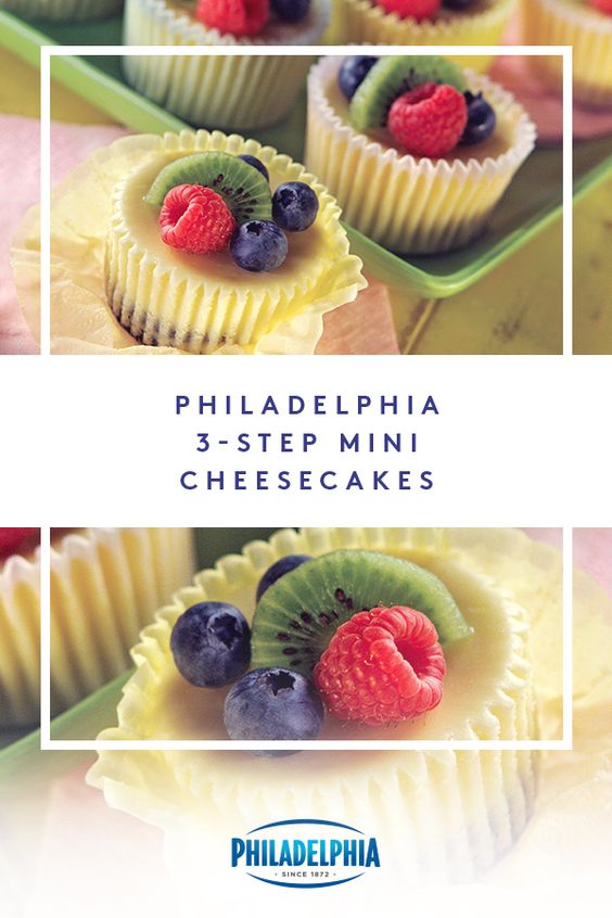 PHILADELPHIA 3-Step Mini Cheesecakes - Easy Recipes for Every Meal