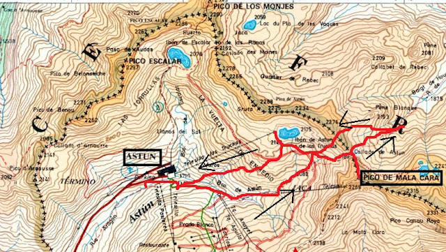 MONTAÑAS DE AYER Y DE HOY: ASTÚN - Un Pico Mala Cara 2.268m y un poco ...