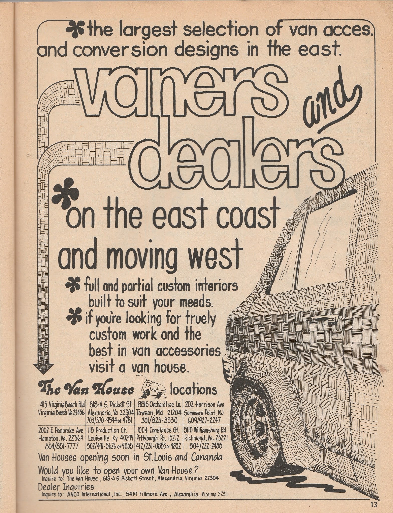 1970's VAN Magazines : Vans And Trucks Magazine #1